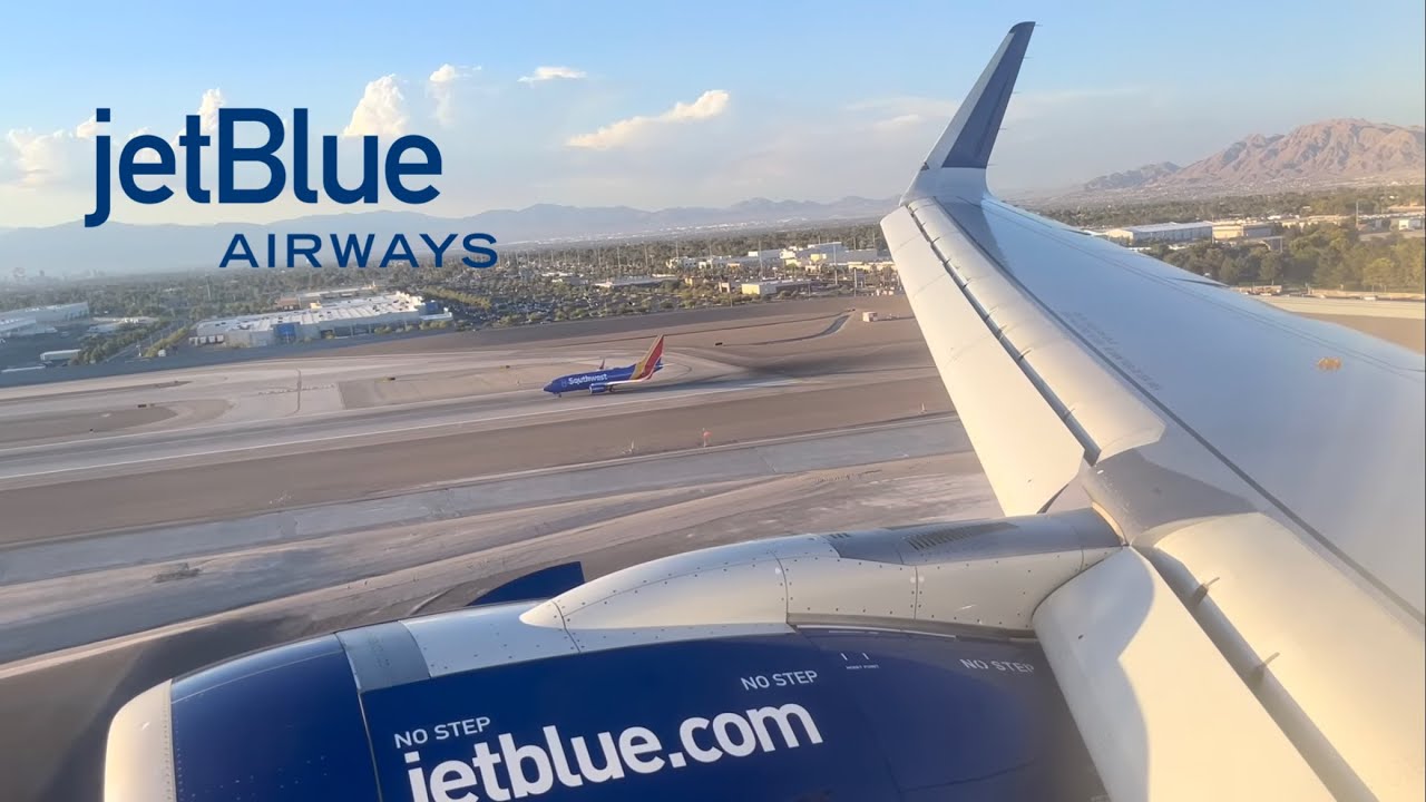 [HD] A321neo JetBlue Airways | Landing in Las Vegas USA | From New York ...
