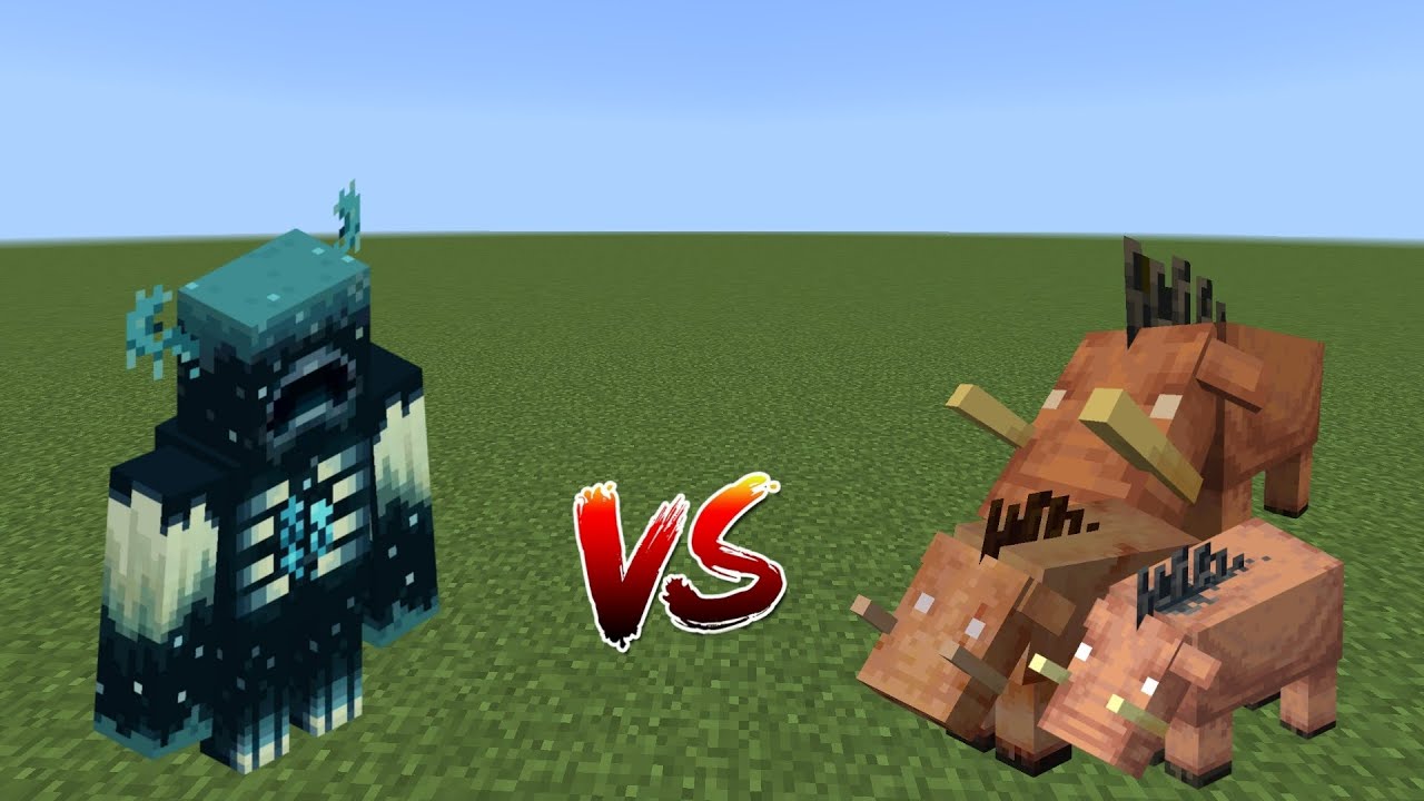 warden vs 10 hoglin - Minecraft mobs battle - YouTube
