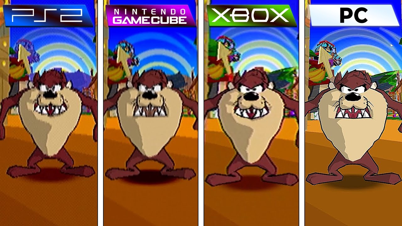 Taz Wanted (2002) PS2 vs GameCube vs XBOX vs PC (Graphics Comparison ...