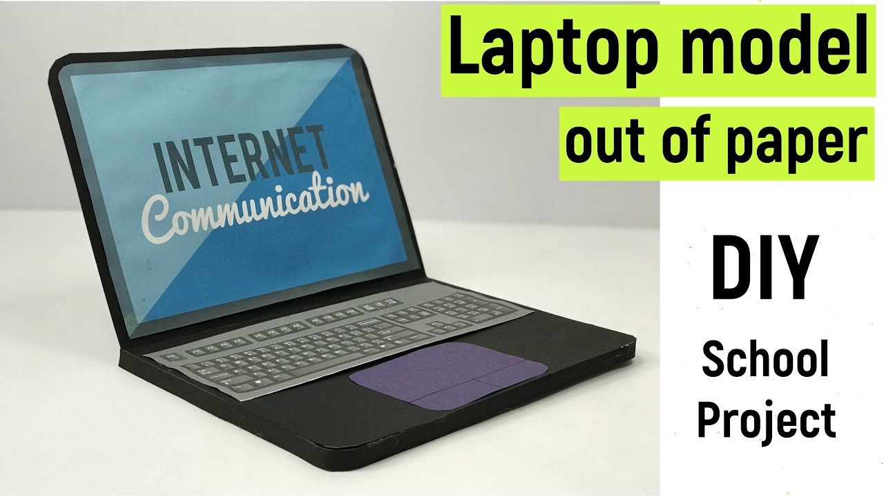 paper laptop - how to make paper laptop - diy laptop model - diyas ...
