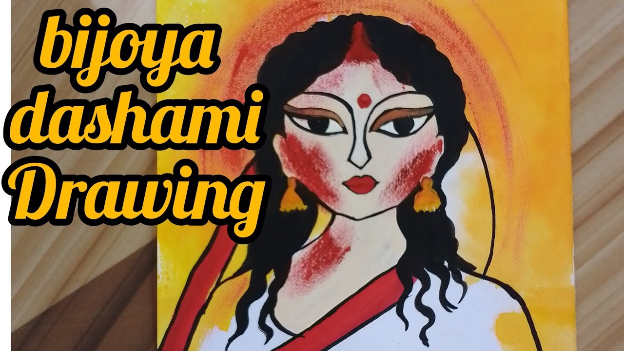 Bijoya dashami drawing #dashami #bijayadashami #srabanti_susmita #art # ...