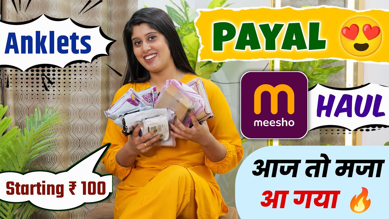 Meesho Jewellery Haul Starting ₹ 100 | Payal Anklet Meesho Haul ...