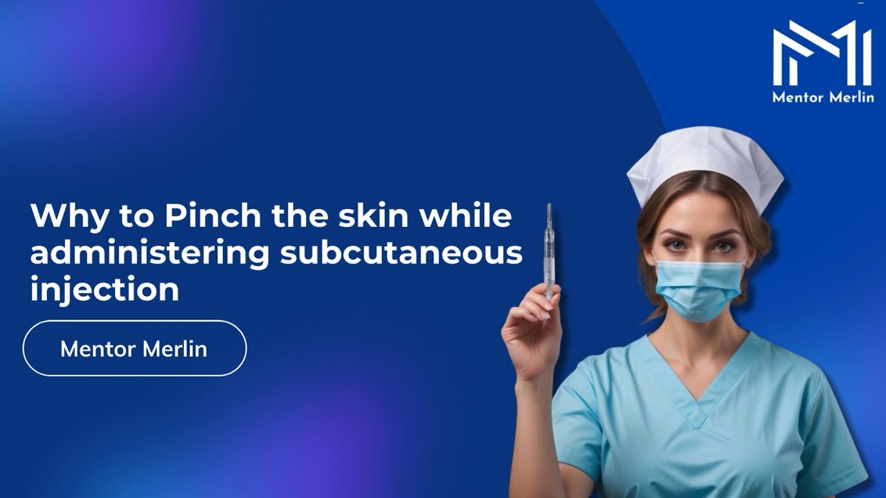 Why to Pinch the skin while administering subcutaneous injection 1 ...