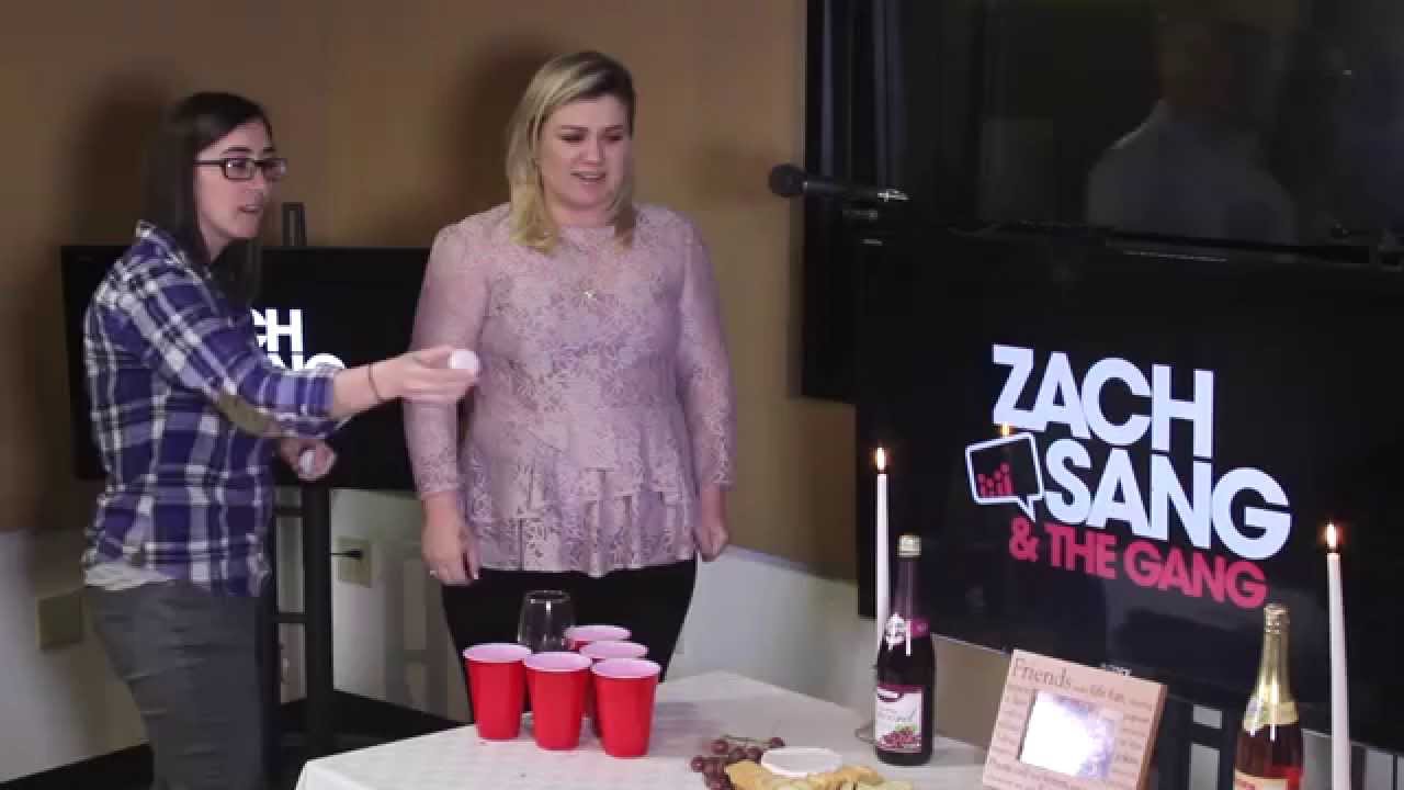 Wine Pong with Kelly Clarkson - YouTube