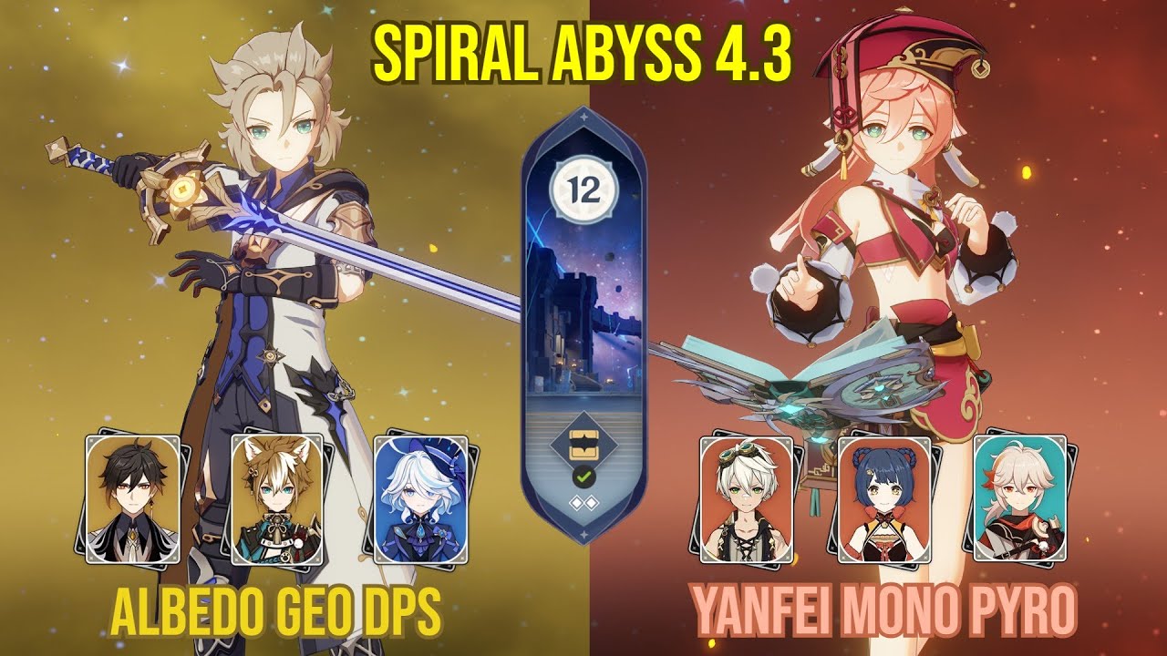 C0 Albedo Geo DPS & C6 Yanfei Mono Pyro | Floor 12 Genshin Impact | 4.3 ...