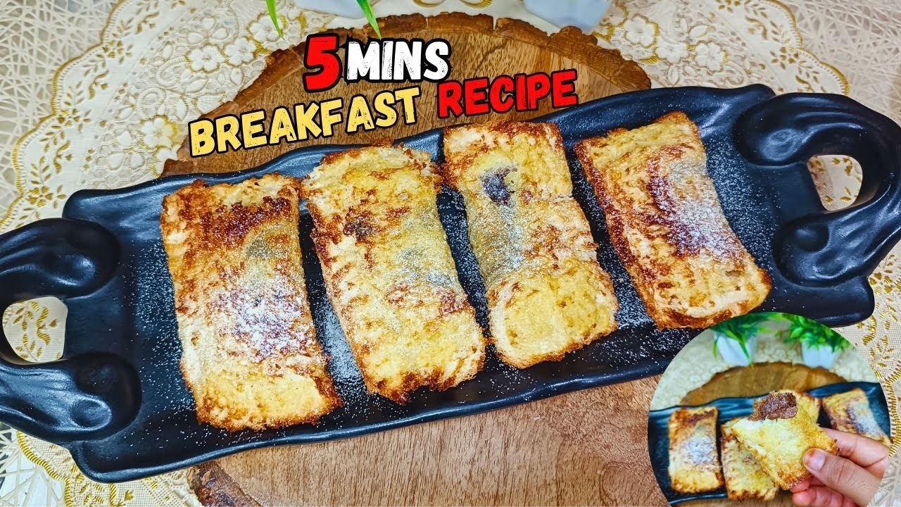 5 Minutes Break Fast Snacks Recipe | Crispy & Sweet Bread Snacks ...