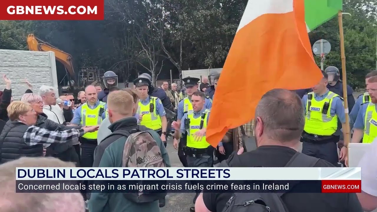 Mass migration in Ireland: Dublin locals patrol streets - YouTube