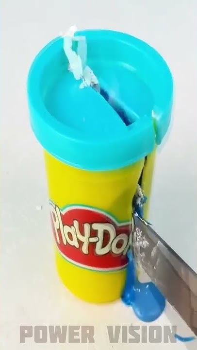 I cut Play-Doh with a hot knife 🔪🔪🔪🔥🔥🔥 #playdoh #hotknife #cutting # ...