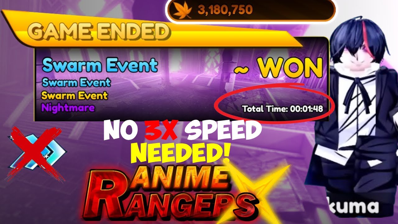 The BEST Team For The Swarm Event Without 3x Speed in Anime Rangers X ...