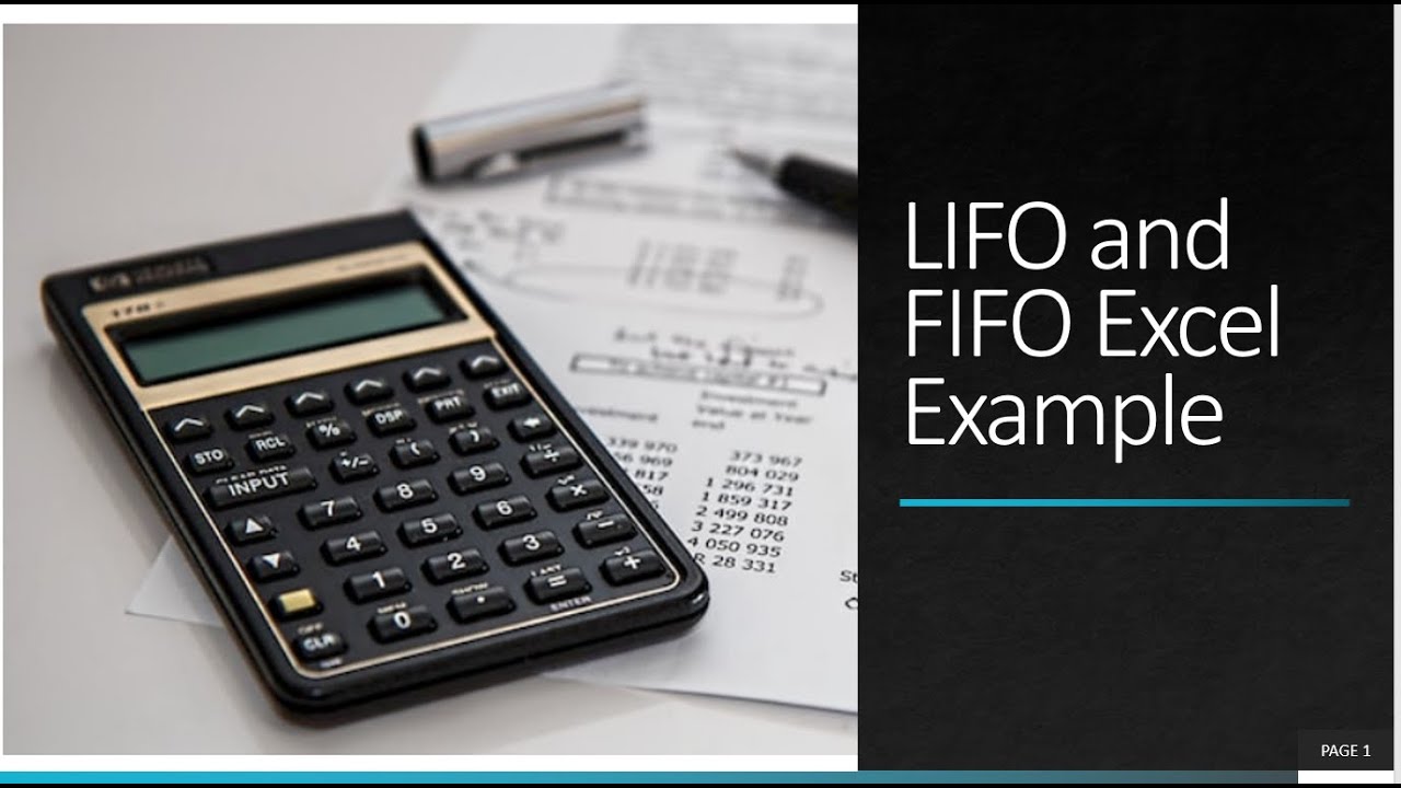 LIFO and FIFO Excel Example - YouTube