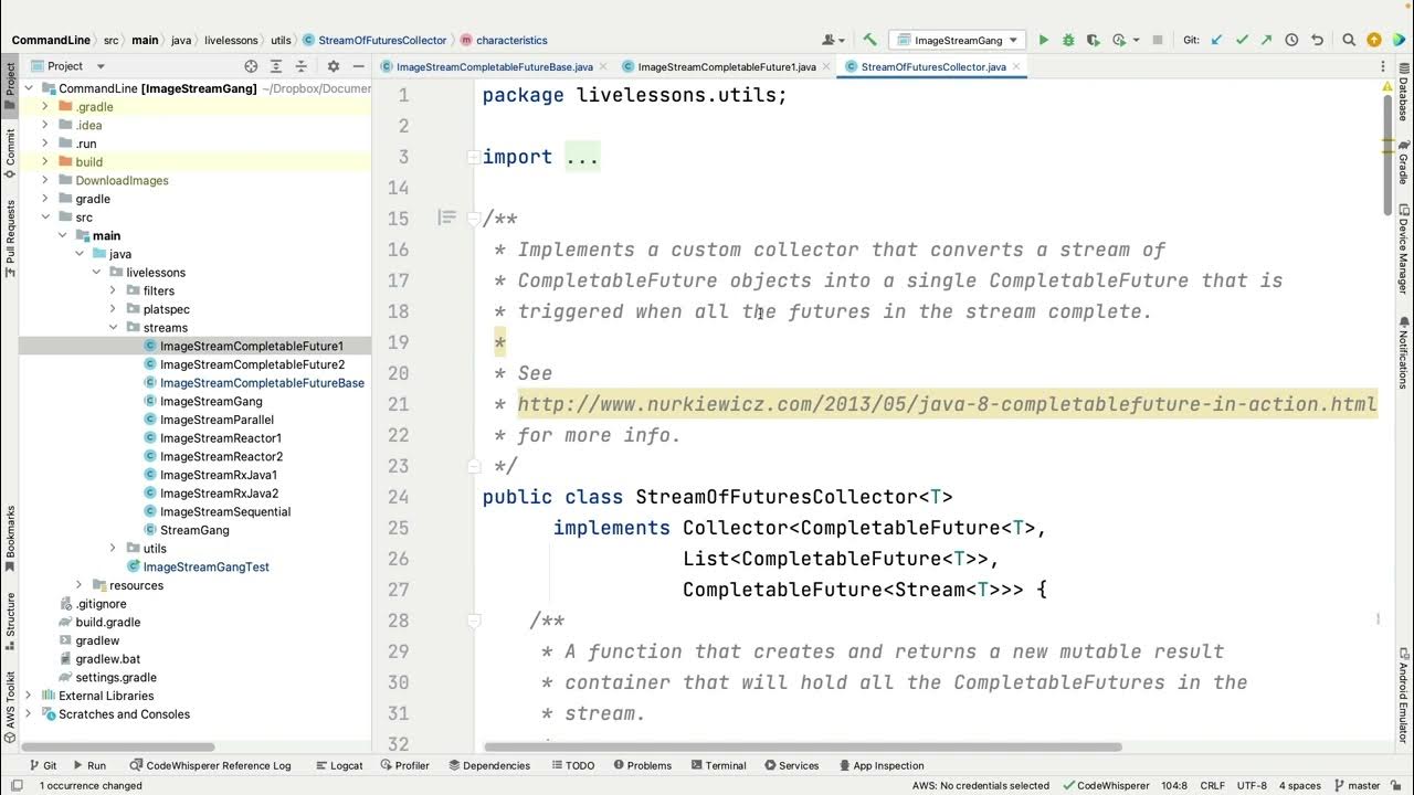 Walkthrough of the ImageStreamGang Case Study Part 3: the Completable Futures Strategy - YouTube