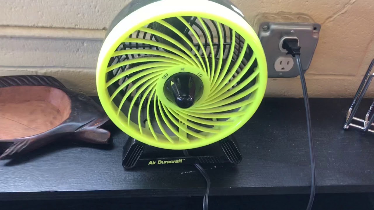 Air Duracraft Desk Fan - YouTube