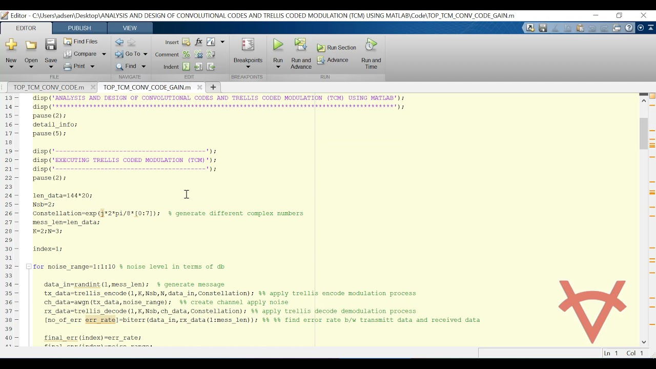 Analysis And Design Of Convolutional Codes And Trellis Coded Modulation Tcm Using Matlab Youtube