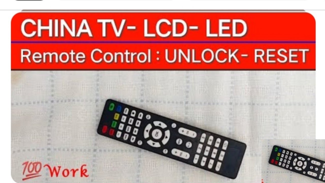 All China TV Remote Control Reset or unlock /China TV, LED Lcd TV ...