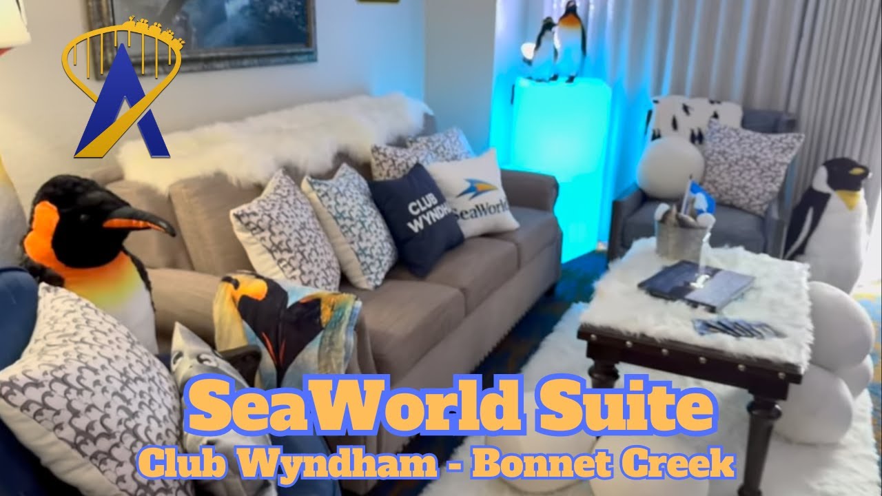 SeaWorld Suite at Club Wyndham Bonnet Creek in Orlando - YouTube