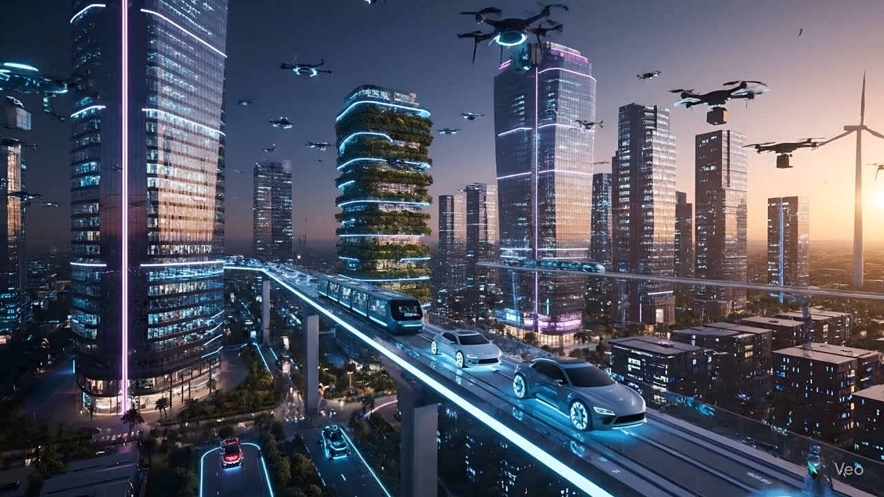 2025 में भारत] Future City 2250] The Beautiful Robotic World | Sci-fi ...