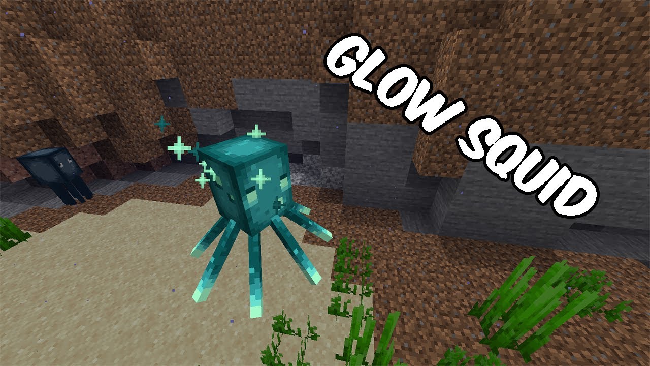 Novo Mob GLOW SQUID | Minecraft Snapshot 1.17 - YouTube