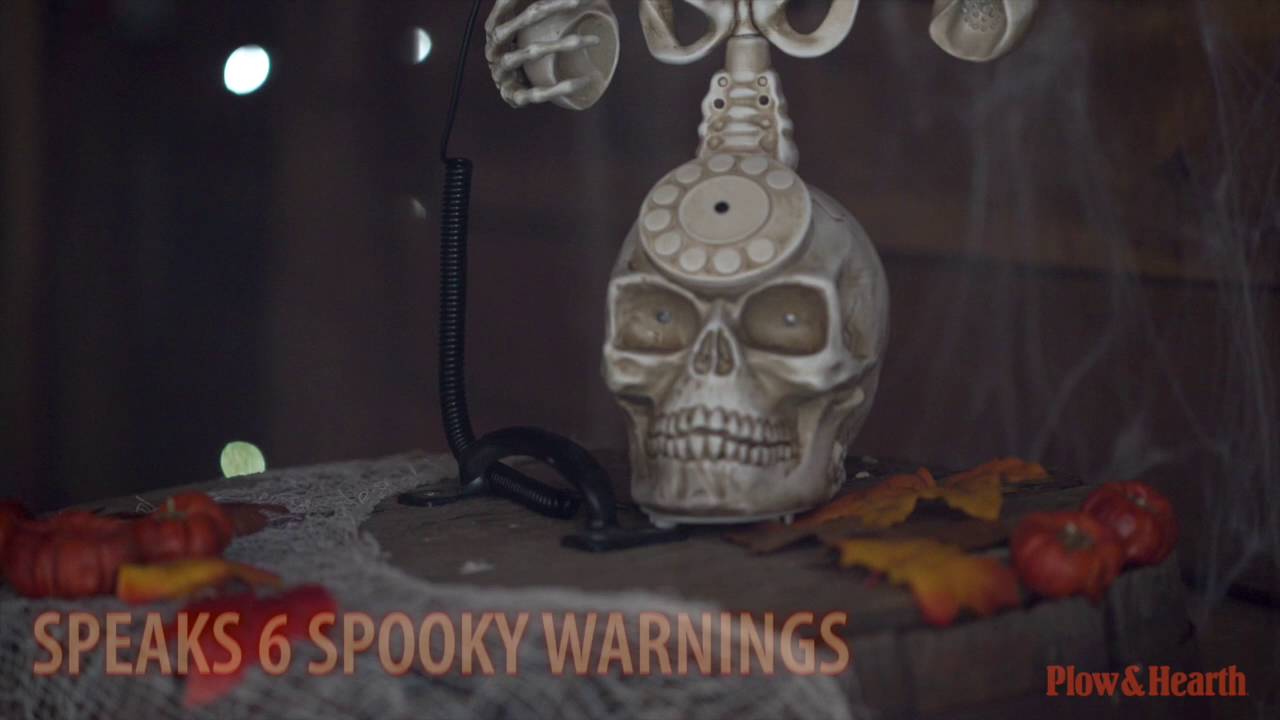 Talking Skull Phone Halloween Decoration Sku 65a26 Plow And Hearth