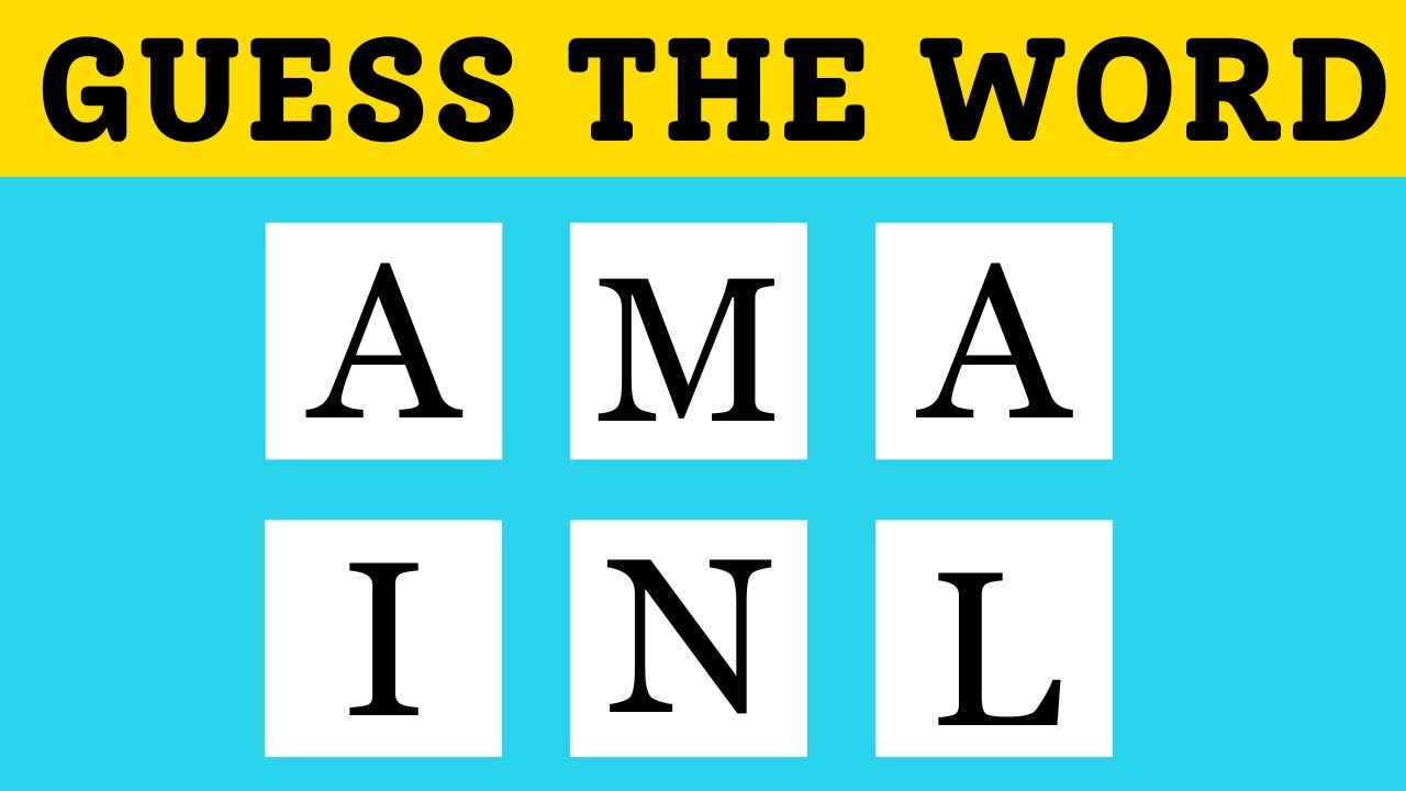 Scrambled Word Game - Guess the Word (6 Letter Words) - YouTube