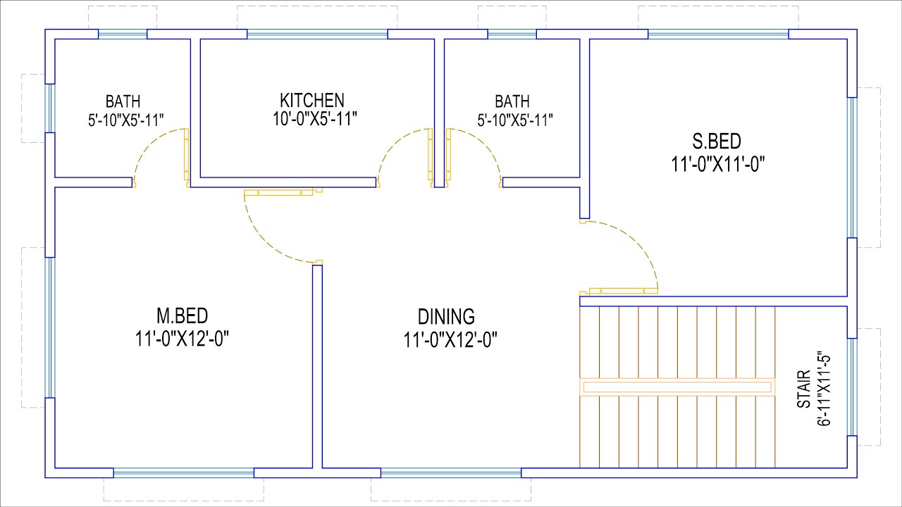 HOUSE PLAN DESIGN | EP 179 | 600 SQUARE FT 2 BEDROOMS HOUSE PLAN ...
