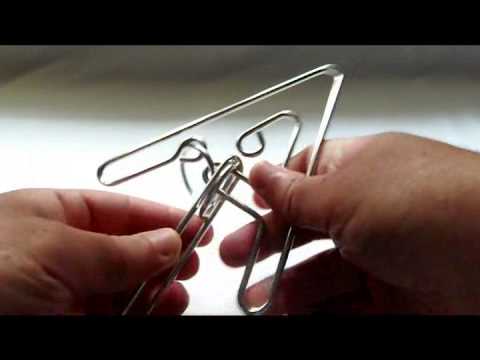 Solution for the A Puzzle from Puzzle Master Wire Puzzles - YouTube