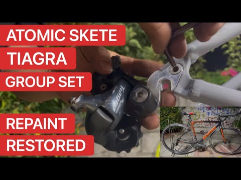 ATOMIC SKETE ROADBIKE REPAINT & RESTORED TIAGRA GROUPSET - YouTube