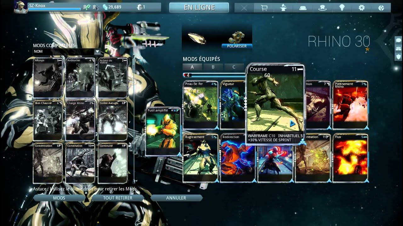 Warframe Build rhino ( Rage/Rush) - YouTube