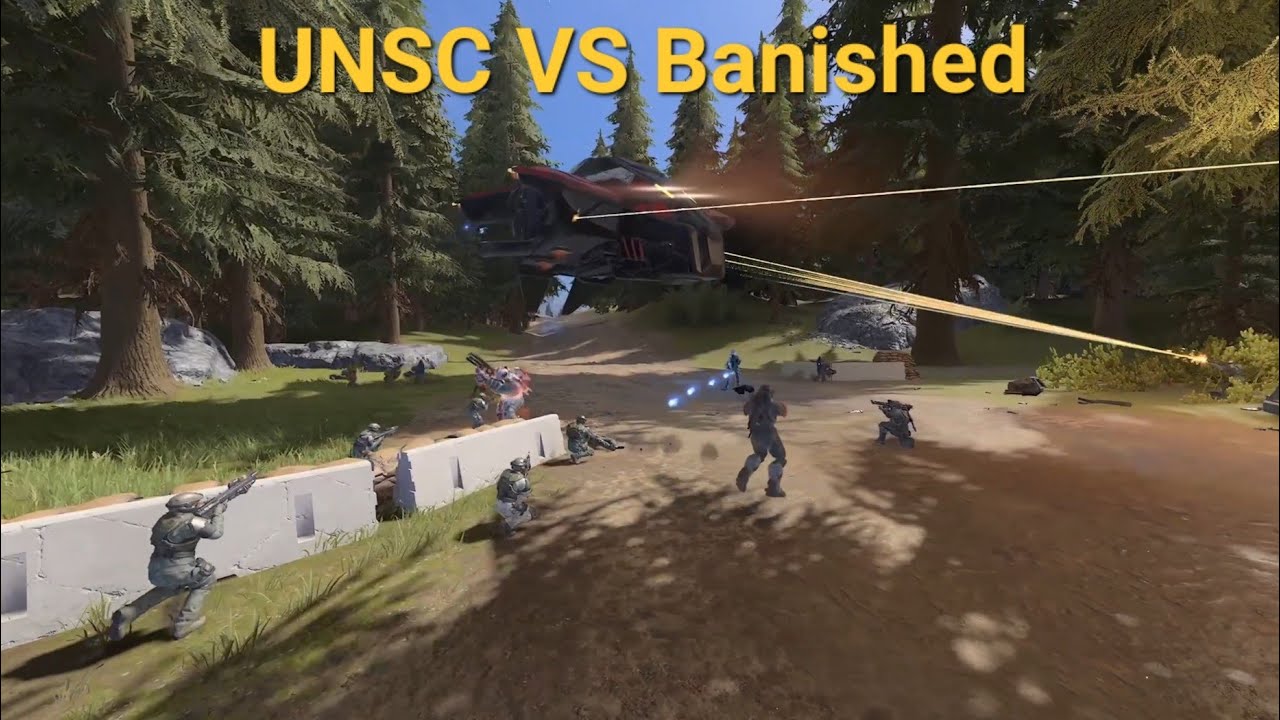 UNSC VS Banished Ambush (Halo Infinite AI Battle) - YouTube