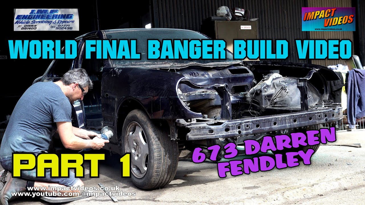 World Final Unlimited Banger Race Car Build Video with 673 Darren Fendley Part 1 - YouTube