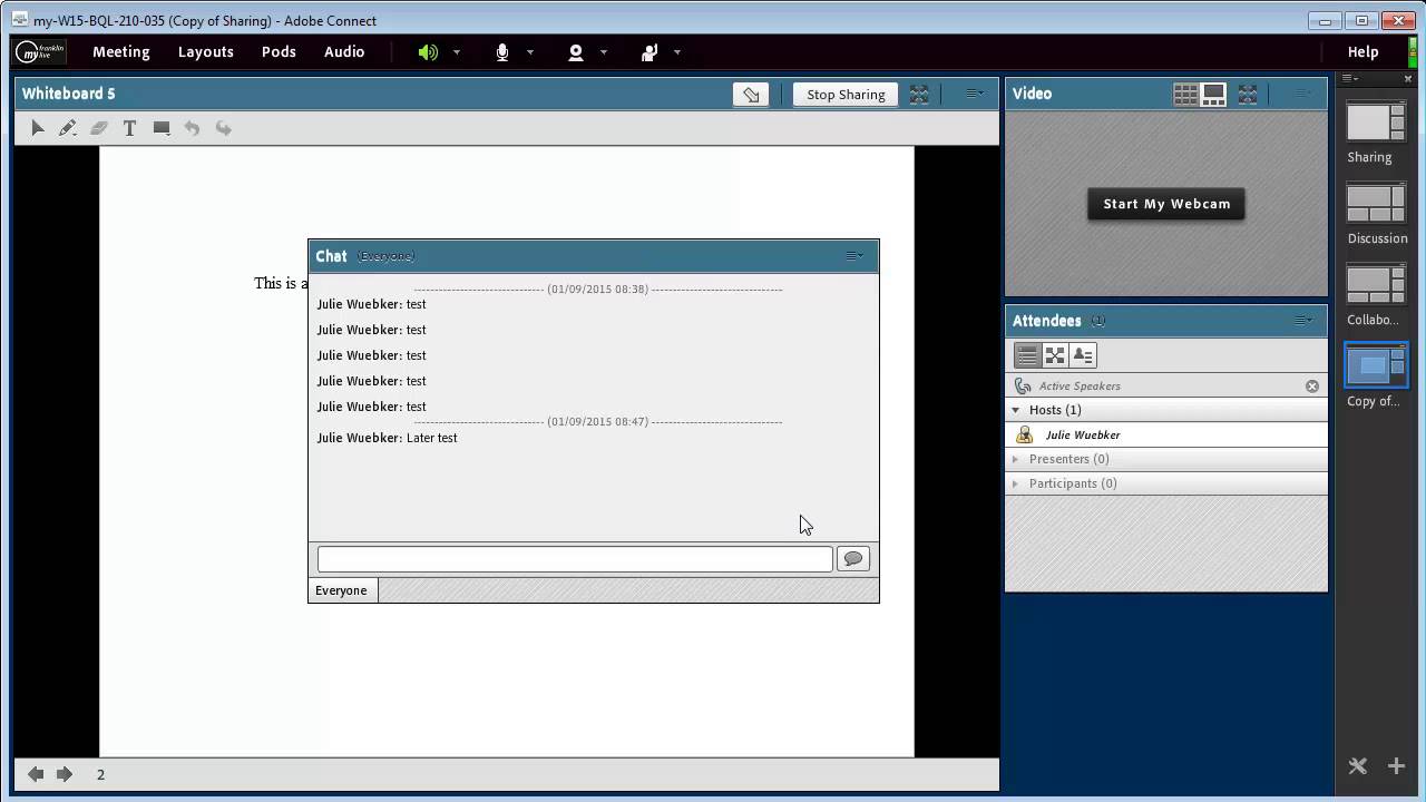 Saving the Chat History - Adobe Connect - YouTube