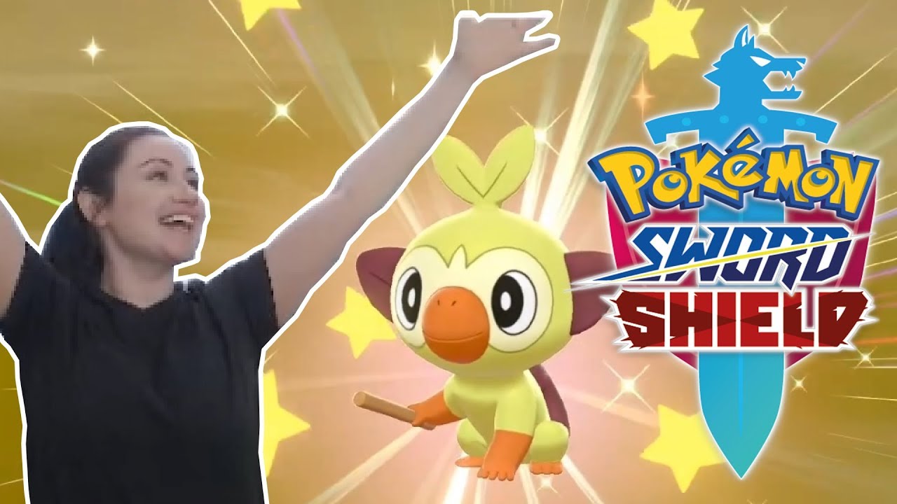 My Wife's SHINY GROOKEY Reaction! (Featuring aDrive) Pokemon Sword and ...