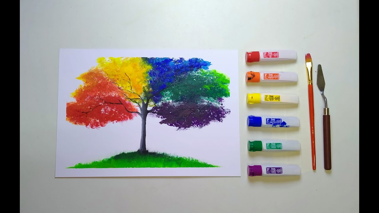 LGBTQ Tree Acrylic (Pride Month) | Rainbow Tree | Malou Toledo - YouTube