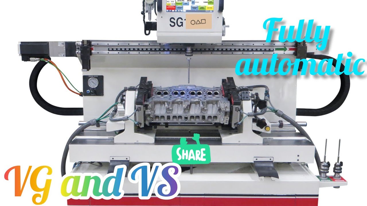 How to work valve and seat guid full automatic machine - YouTube