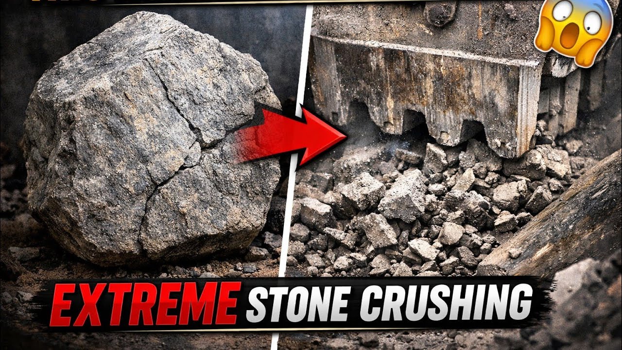 “This Rock Didn’t Stand a Chance 😱 | Extreme Stone Crushing” - YouTube
