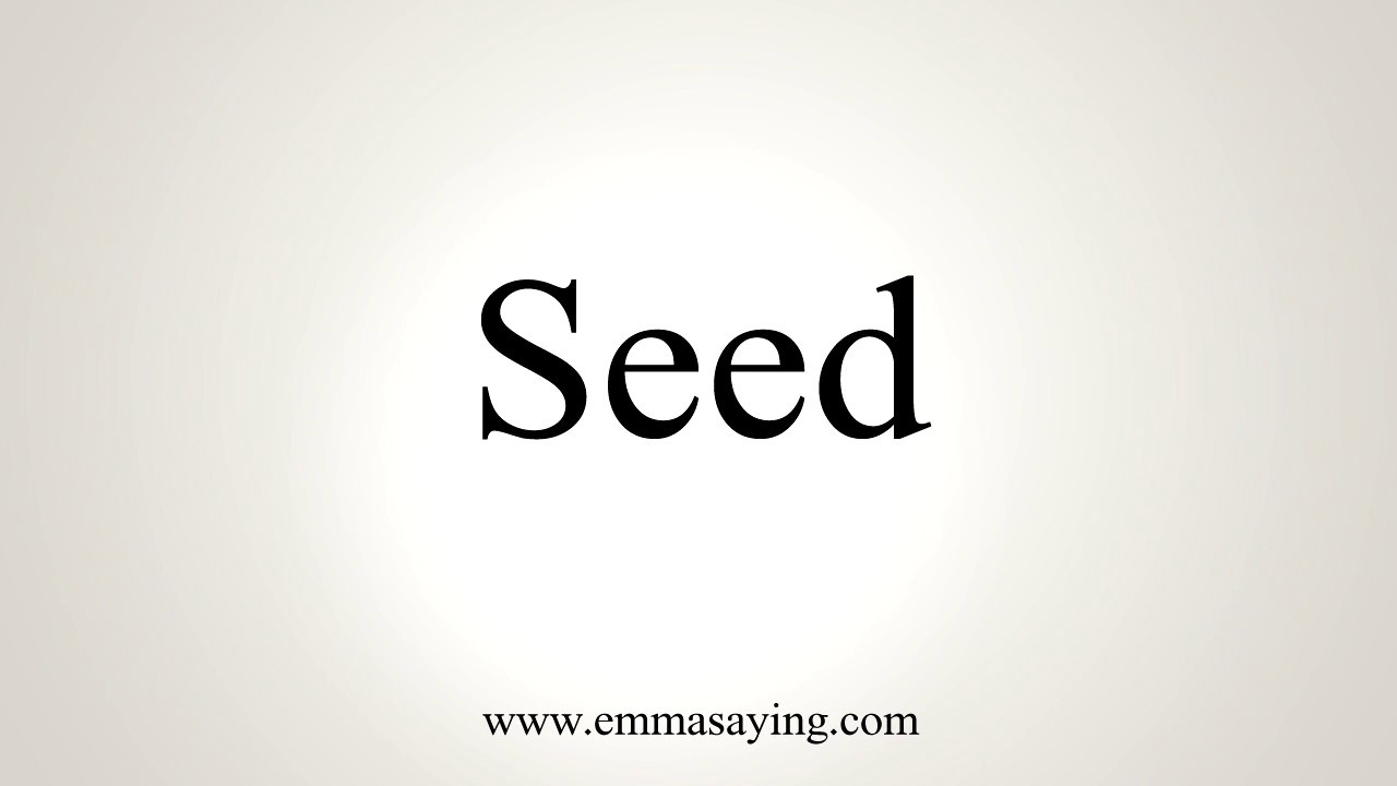 How To Pronounce Seed - YouTube