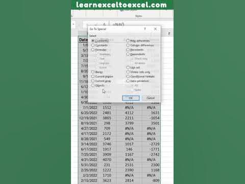 Excel Pro Trick: Hide Rows with Errors Quickly using Excel Go To Special Tool - How To Tutorial ...