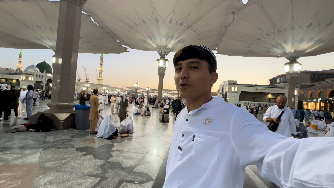 MADINA bomdod namozi Uzbeklar bilan tolgan - YouTube