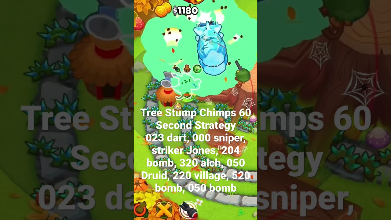 Tree Stump Chimps 60 Second Strategy 28.2 - Bloons TD 6 - YouTube