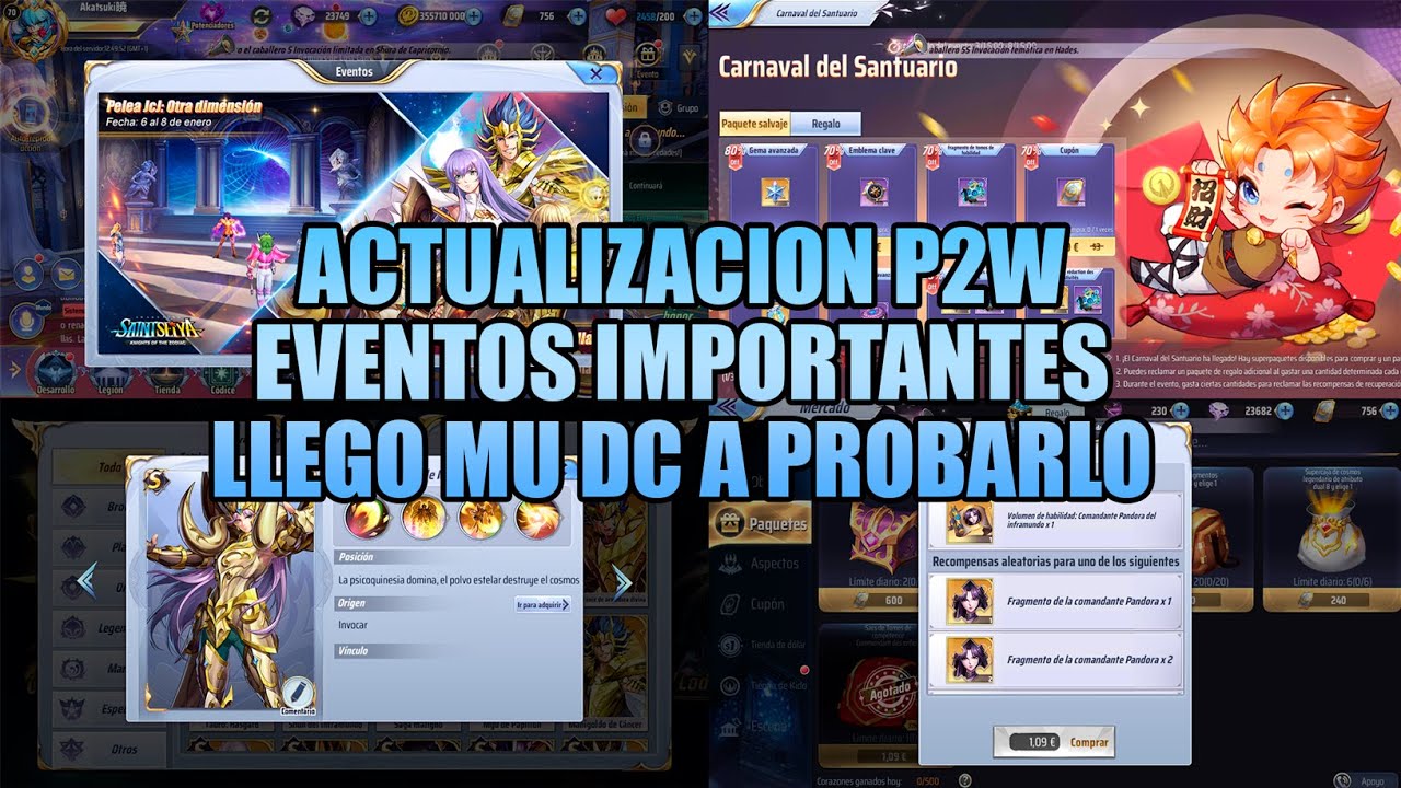 COSAS IMPORTANTES DE LA ACTUALIZACIÓN: VOLUMEN DE PANDORA C. MU DC ...