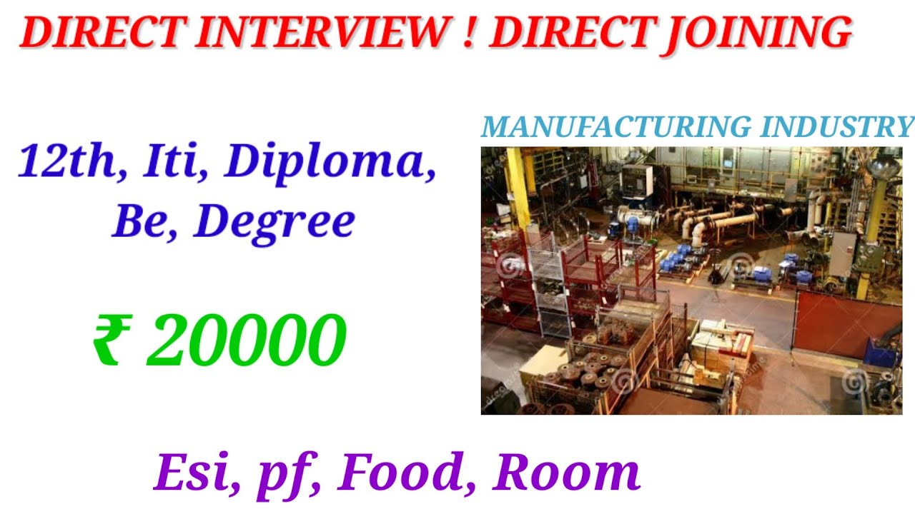 Jobs in Manufacturing company|today job opening in chennai|jobs in ...