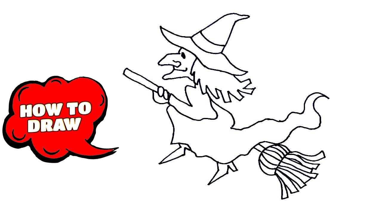 How to draw a Witch from clash of clans | Halloween Witch Drawing - YouTube