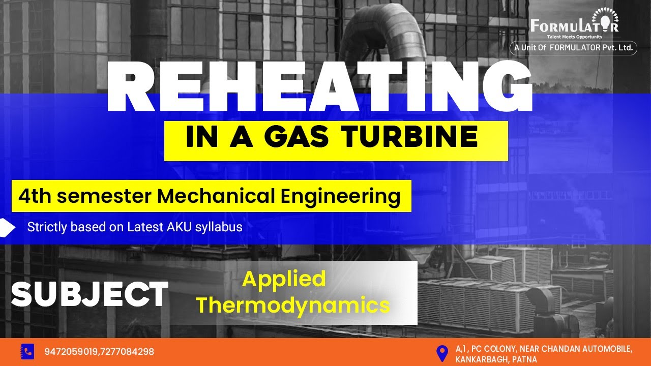 Reheating in a Gas Turbine (Applied Thermodynamics) - YouTube
