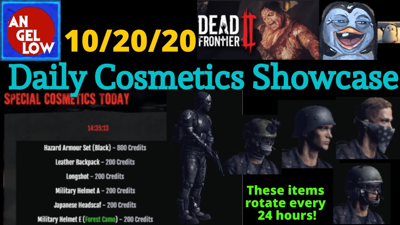 Dead Frontier 2: "Daily Cosmetics Update" 10/20/20 Cosmetics Showcase ...