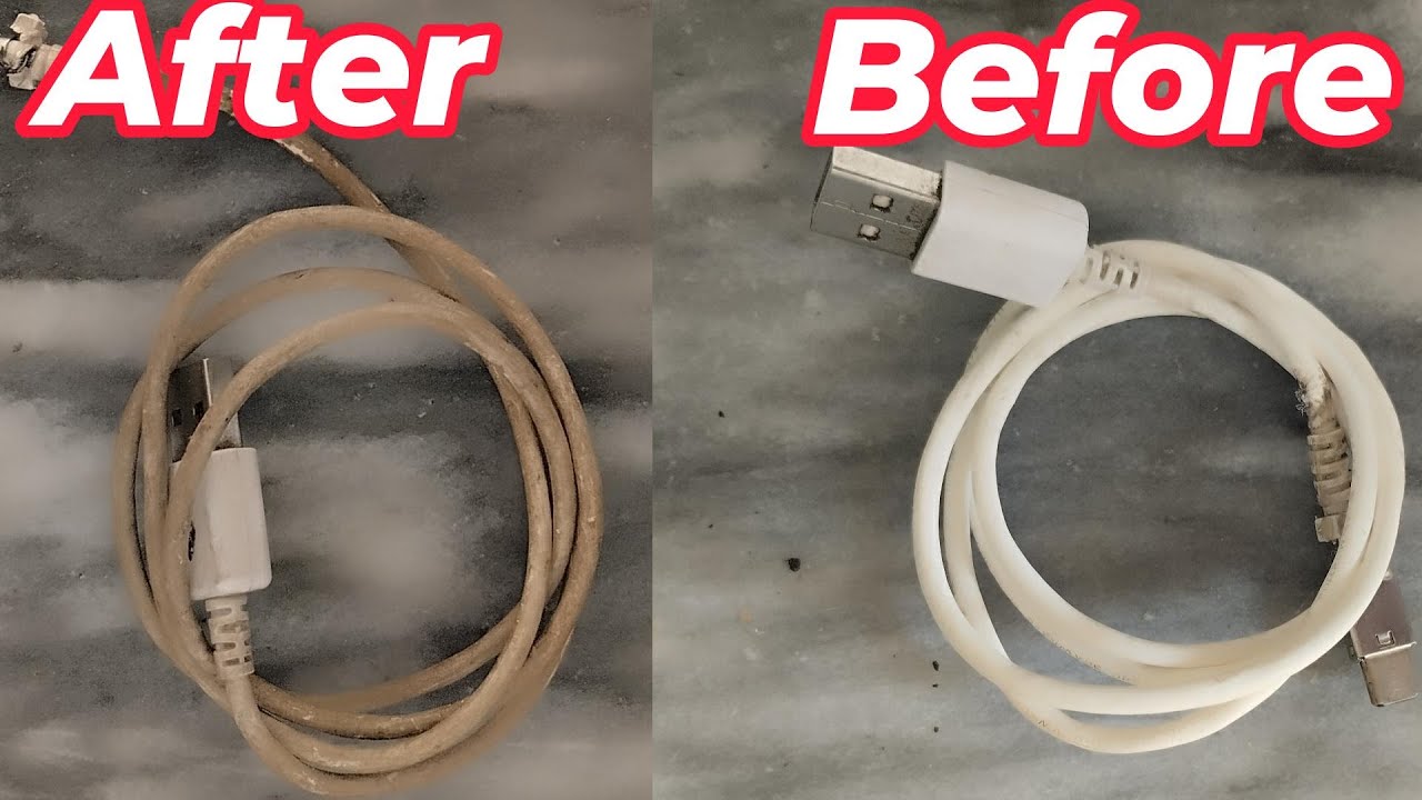 How To Clean Dirty Charger Cable At Home | Smart Solutions. - YouTube