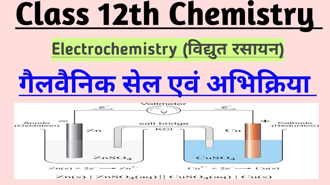 Class 12 Chapter 2। ElectroChemistry।Galvanic Cell । Daniel Cell ...