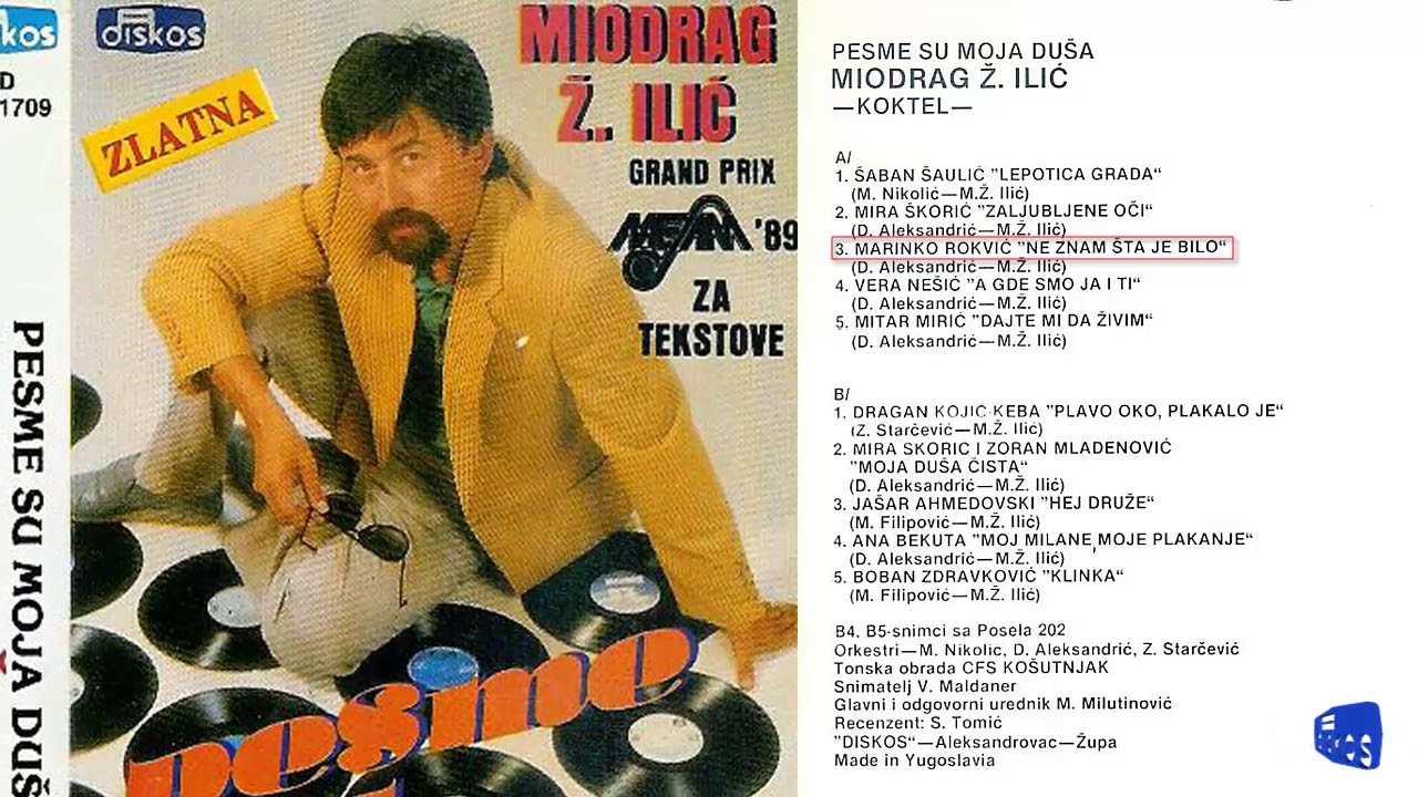 M Z Ilic - Marinko Rokvic - Ne znam sta je bilo - (Audio 1990) - YouTube
