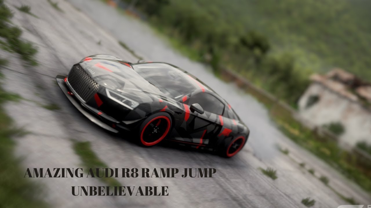 INCREDIBLE AUDI R8 RAMP JUMP - MUST WATCH - YouTube