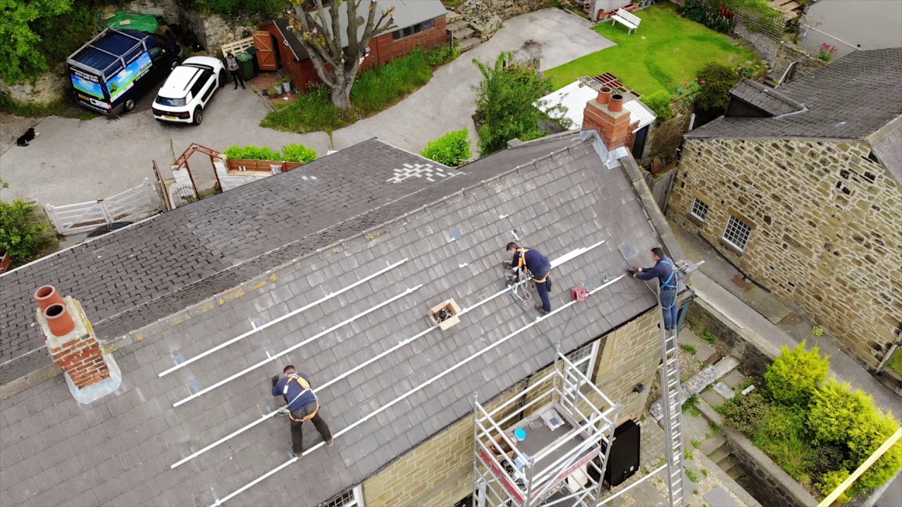 Solar Roof Installation Part 1 - YouTube