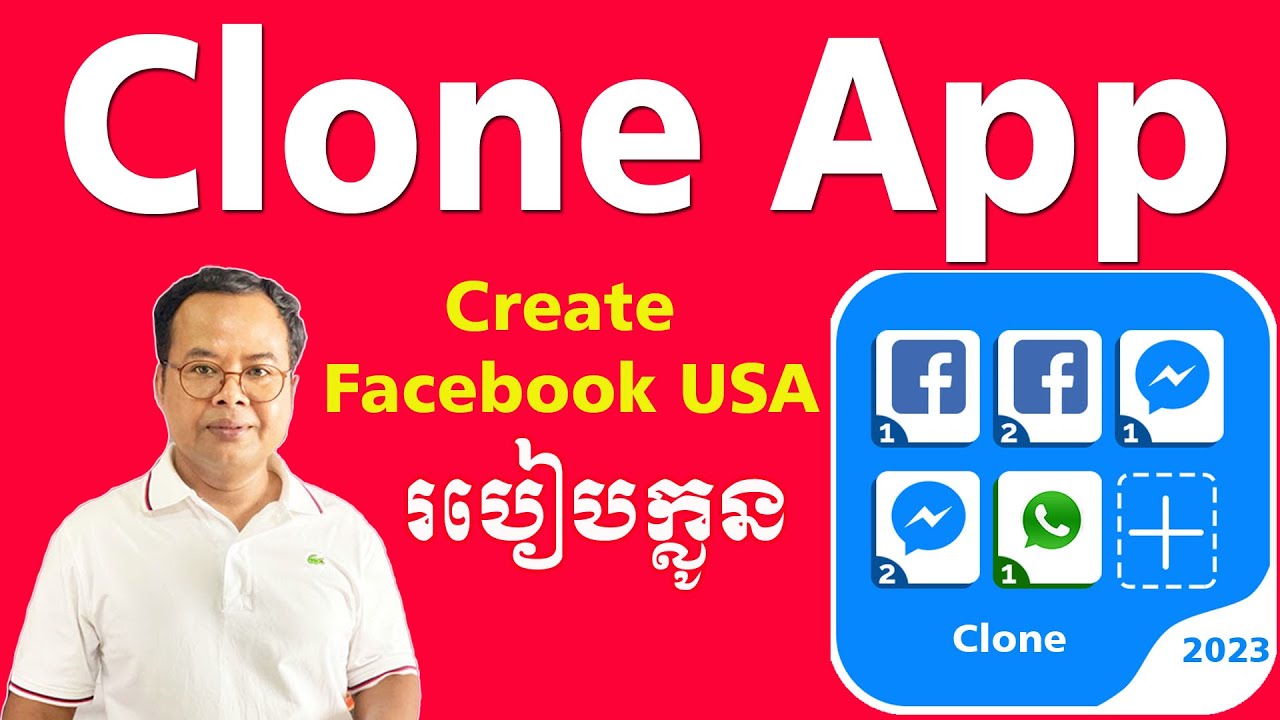 របៀប Clone Facebook, Clone Tiktok បង្កើត Facebook USA - YouTube
