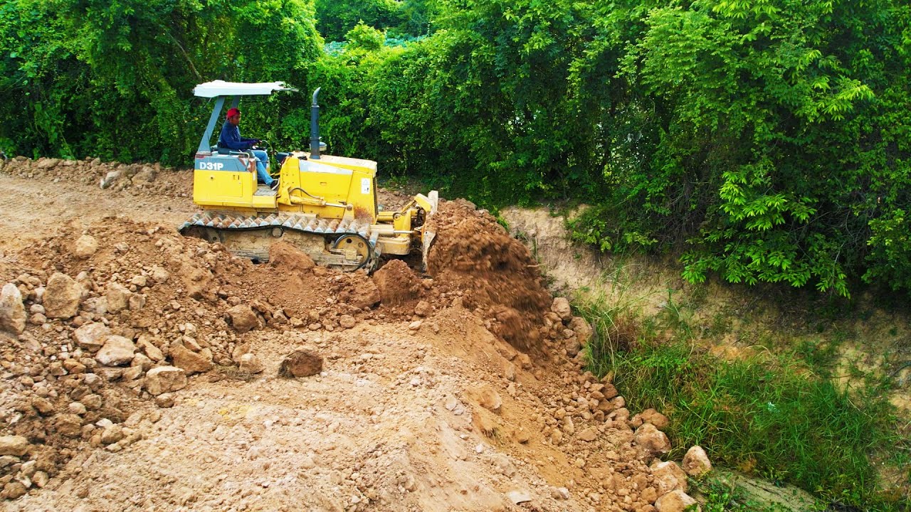 New Update! Good job dozer operator pushing dirt ground level up and ...